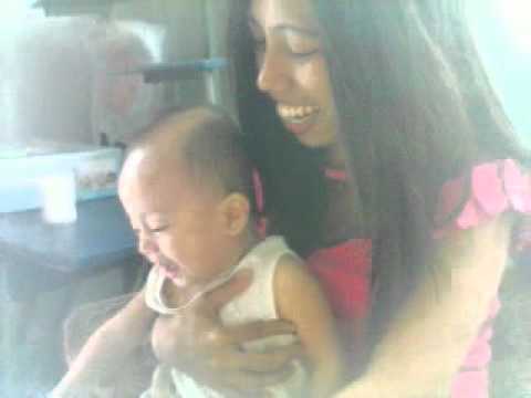 cute baby jado laughing at plastic - YouTube