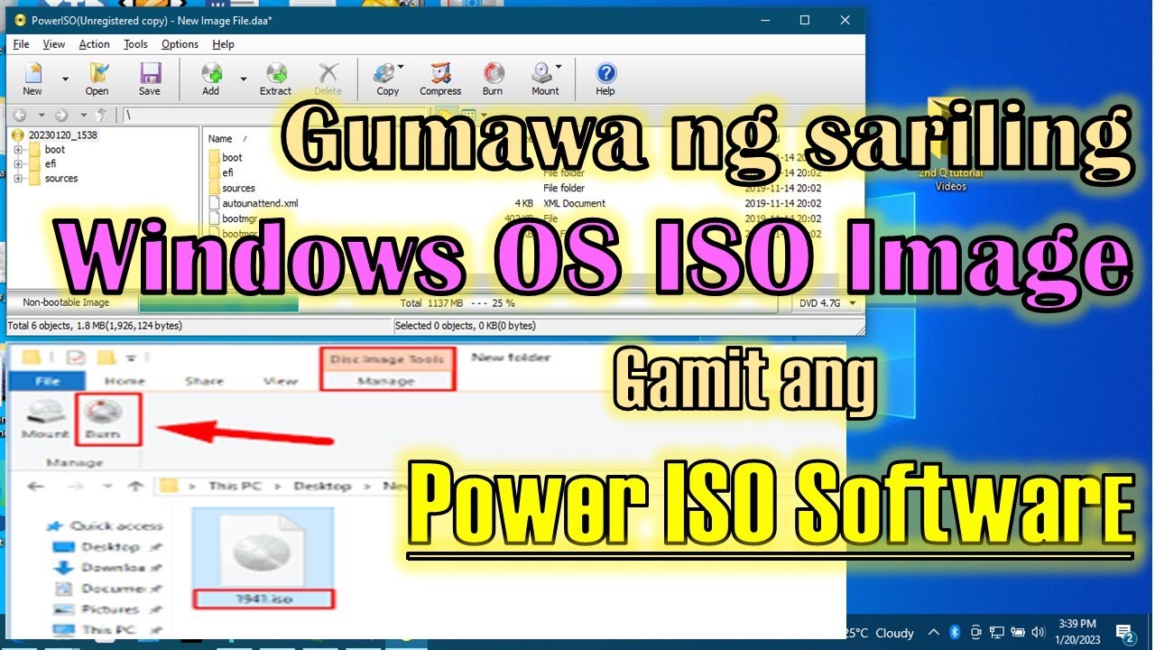Gumawa ng Sariling Windows OS ISO Image gamit ang POWER ISO SOFTWARE ...