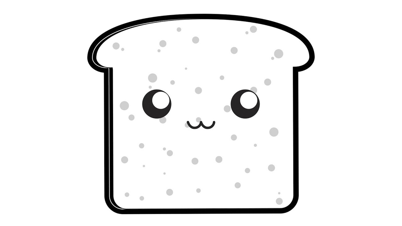 HOW TO DRAW A CUTE BREAD EASILY AND QUICKLY LEARN HOW TO DRAW - YouTube