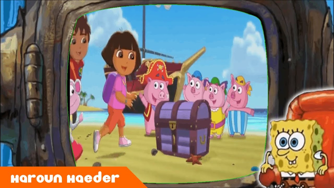 SpongeBob Watches Dora the Explorer 2019 intro on TV - YouTube