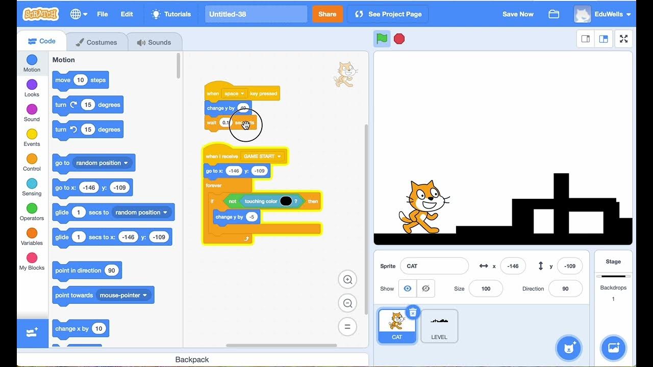 How to do GRAVITY in a game + Platform annimation 3 mins - YouTube