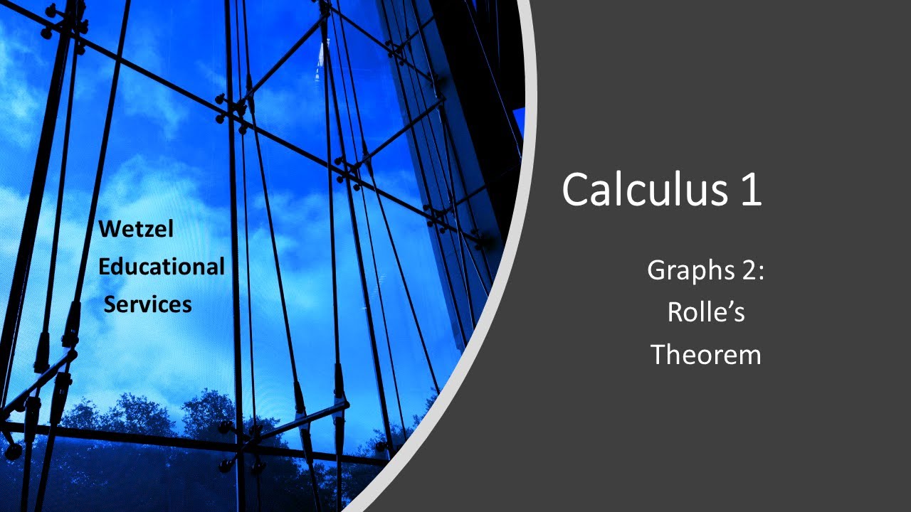 Calculus Graphs 2 Rolle s Theorem YouTube Calculus Graphs 2 Rolle s Theorem YouTube