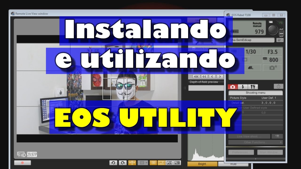 Como instalar e utilizar EOS utility, na canon rebel T100 - YouTube