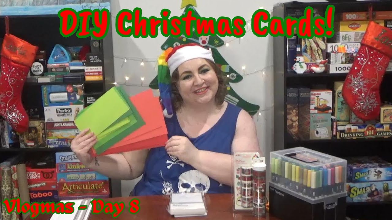 DIY Christmas Cards | Vlogmas Day 8 - YouTube