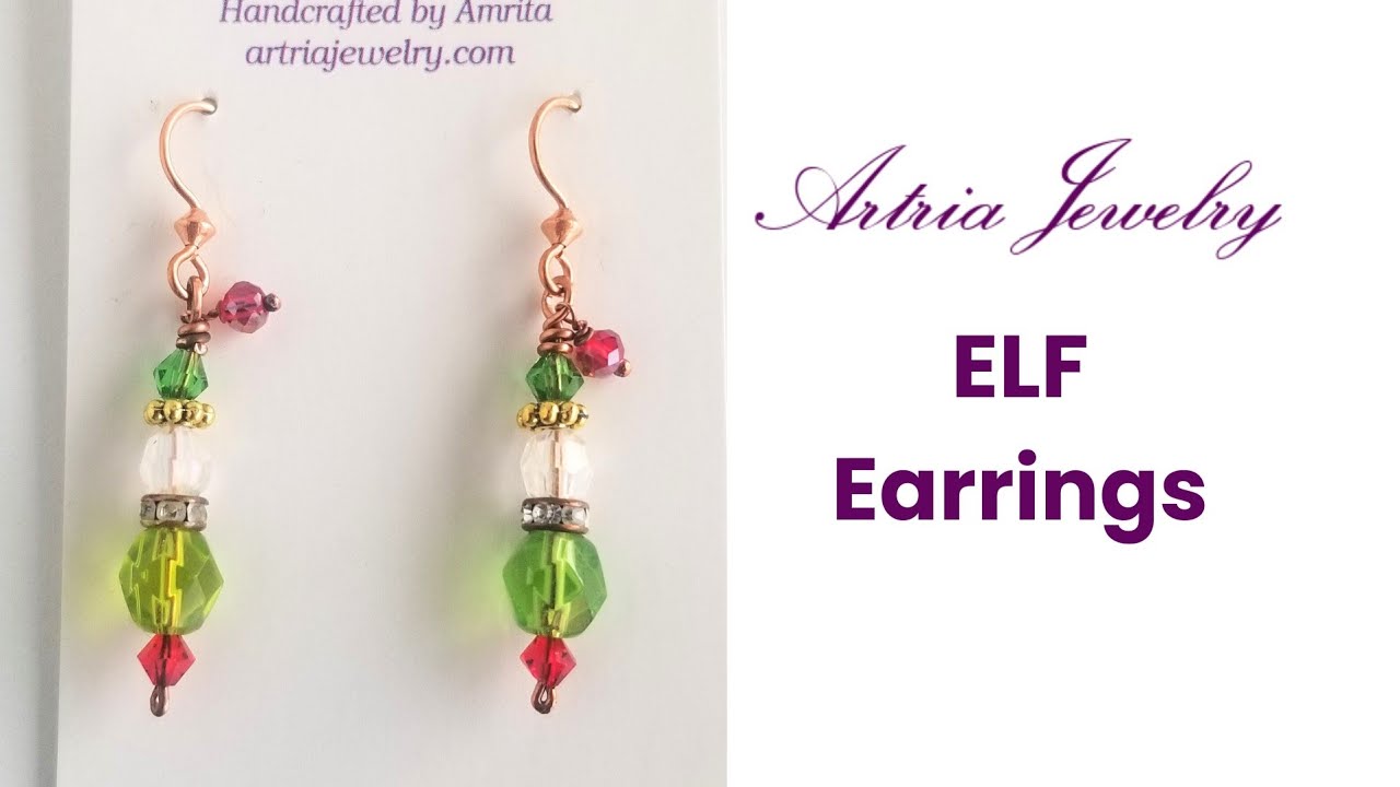 ELF Earrings, Elven Jewelry, DIY Beaded Earrings, 12 days of Wirewrap ...