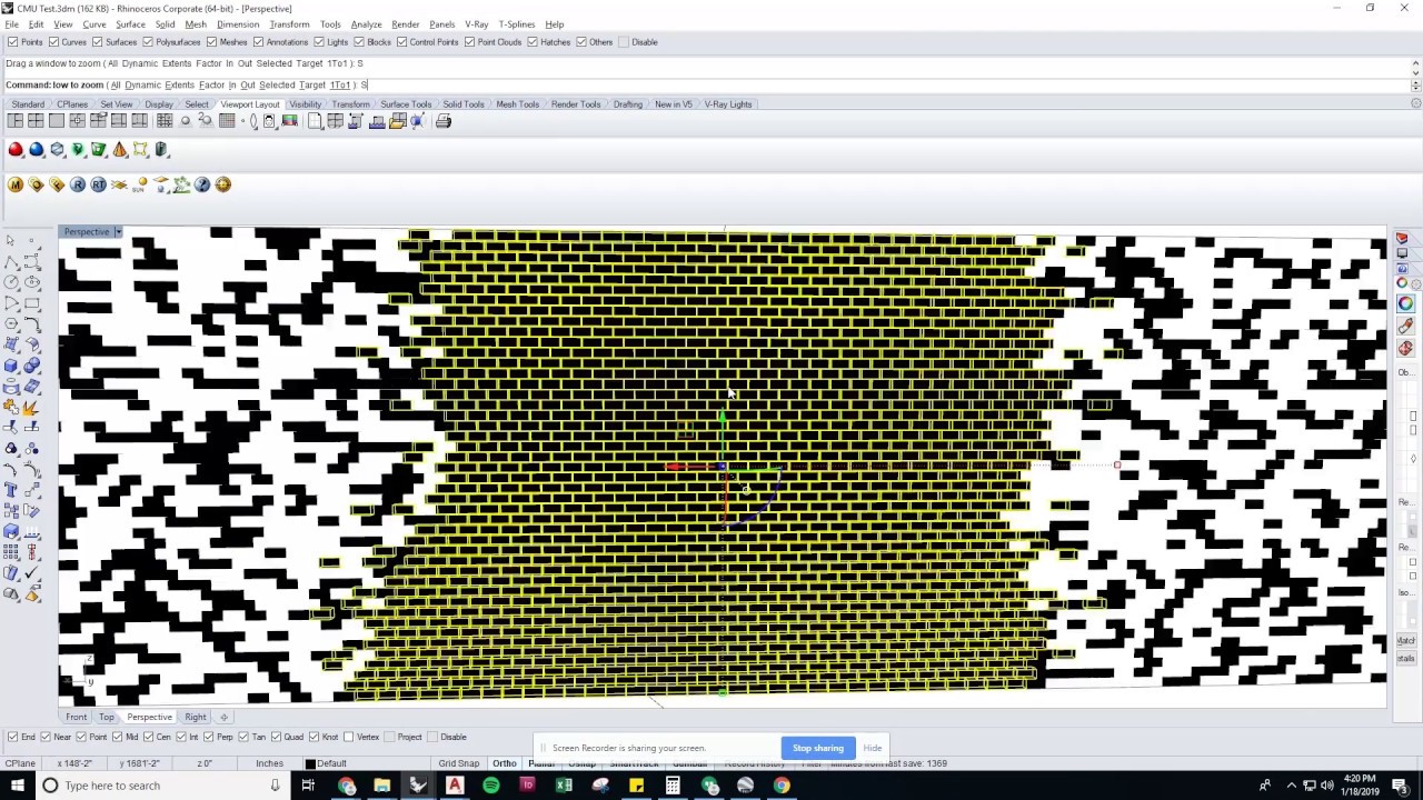 Rhino Grasshopper Facades Script 01 Dual Color Cmu Patterning Youtube 3875