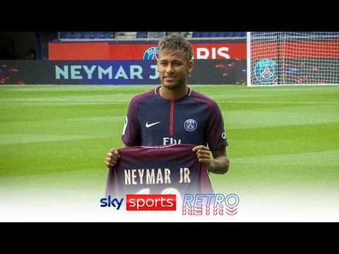 Neymar signs for PSG from Barcelona for a world-record fee