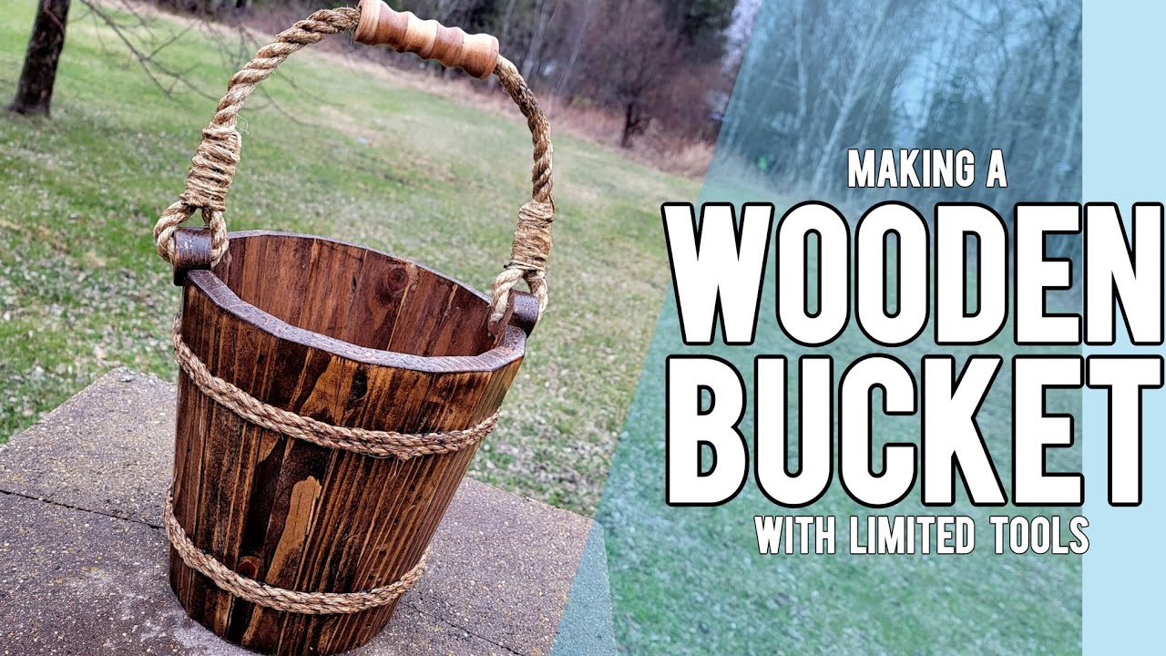 Making A Wooden Bucket With Limited Tools// Woodworking - YouTube