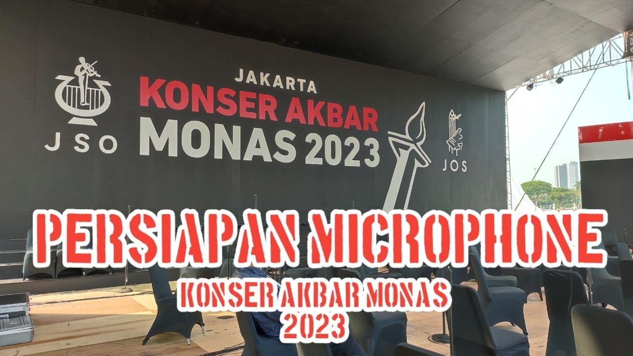PASANG MICROPHONE KONSER AKBAR MONAS 2023 - YouTube