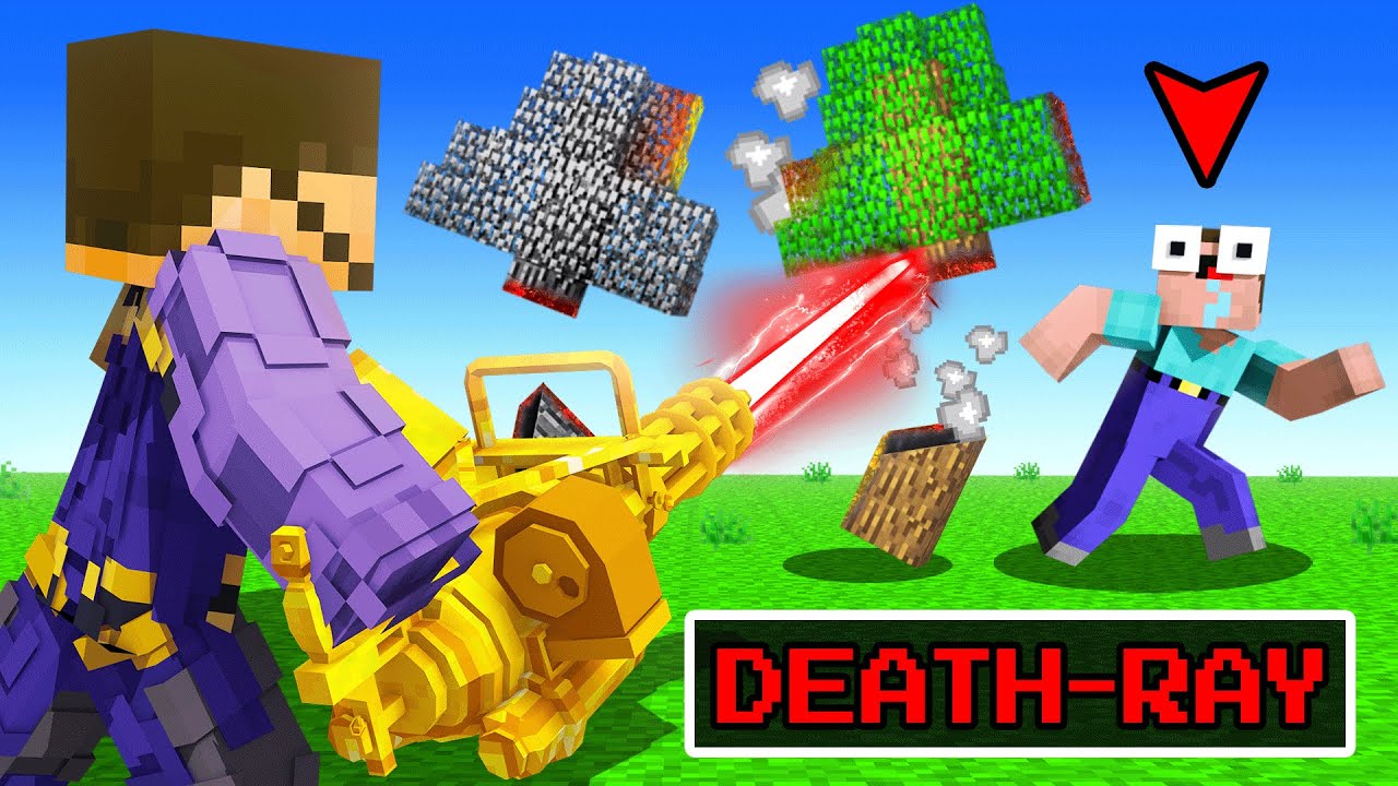 Using a DEATH RAY in Minecraft (Insane Craft) - YouTube