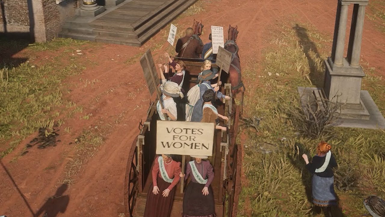 RDR2 - Feminists Protest In 1899 - YouTube