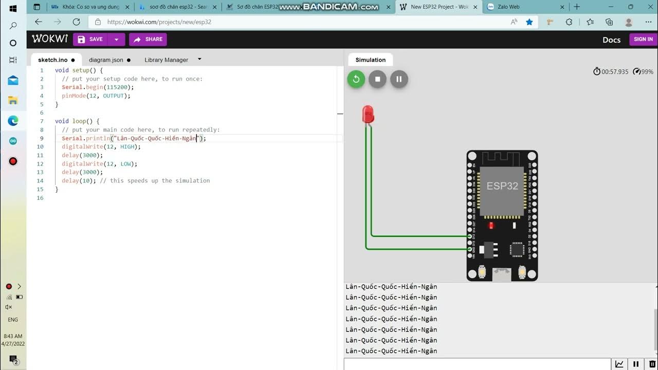 Esp32 Blinkled Iots Youtube