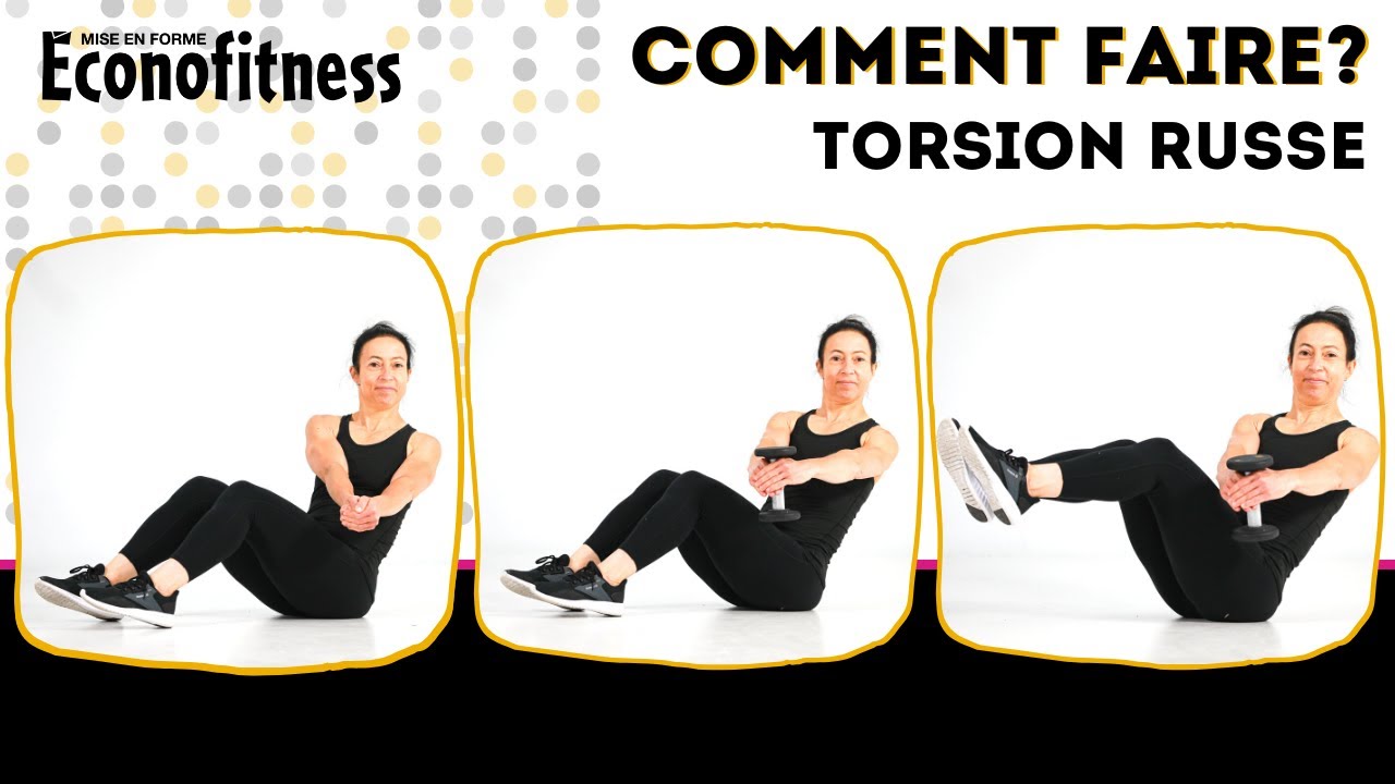 Exercice De Torsion Russe Fille Faisant Lexercice De Rouleau De Hanche