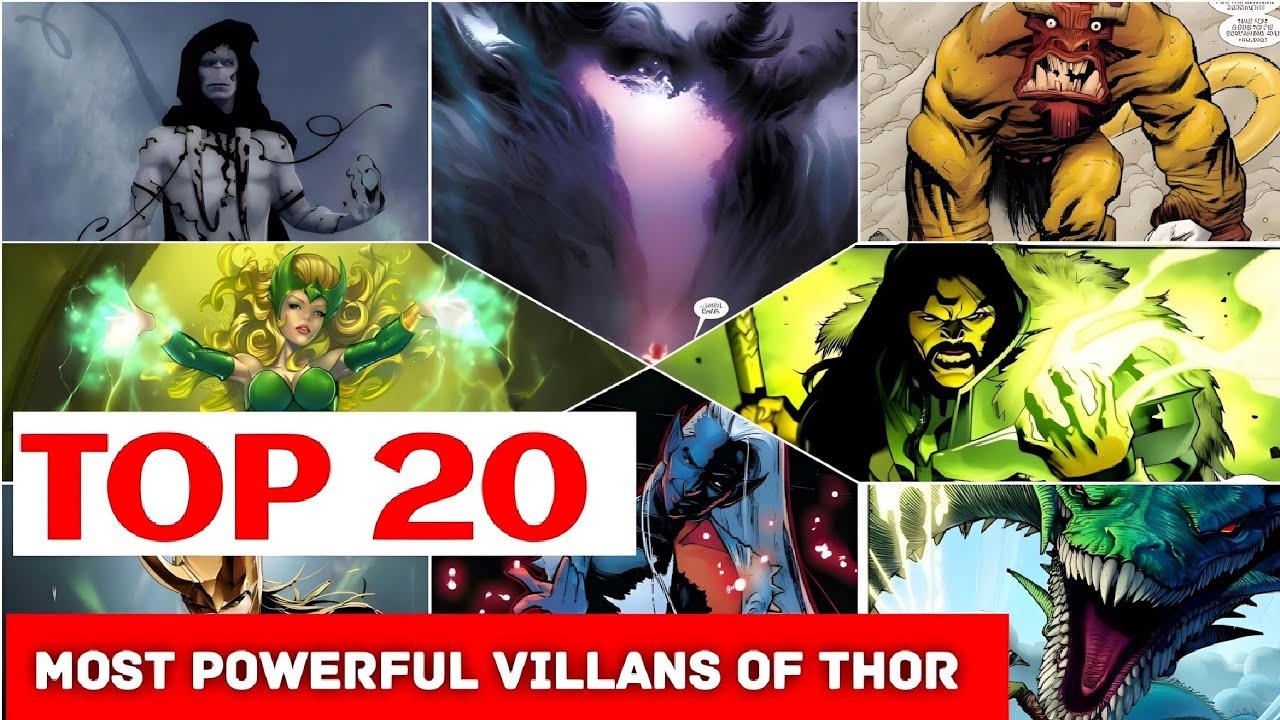 Top 20 most powerful villans of thor in marvel comics, Ranked - YouTube