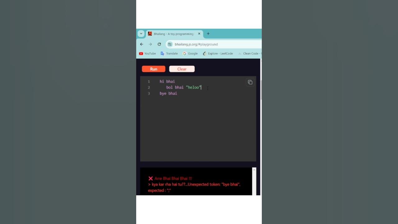 Bhailang New Programming Language 🤔 Youtube