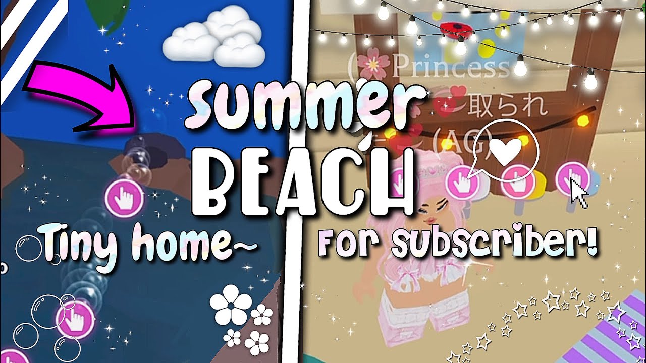 💙 SUMMER BEACH SPEED BUILD for a SUBSCRIBER Adopt me! 💙 - YouTube