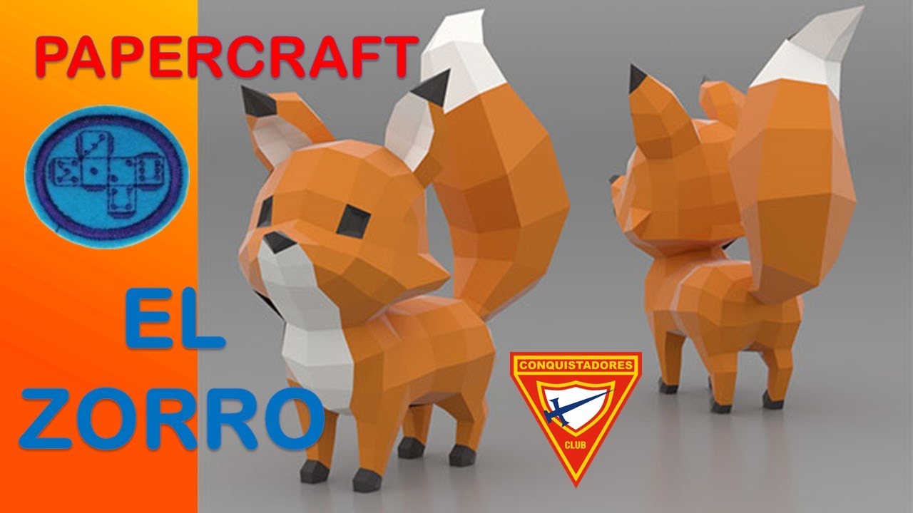 Papercraft del Zorro (Especialidad de Conquistadores) #Fox #Papercraft ...