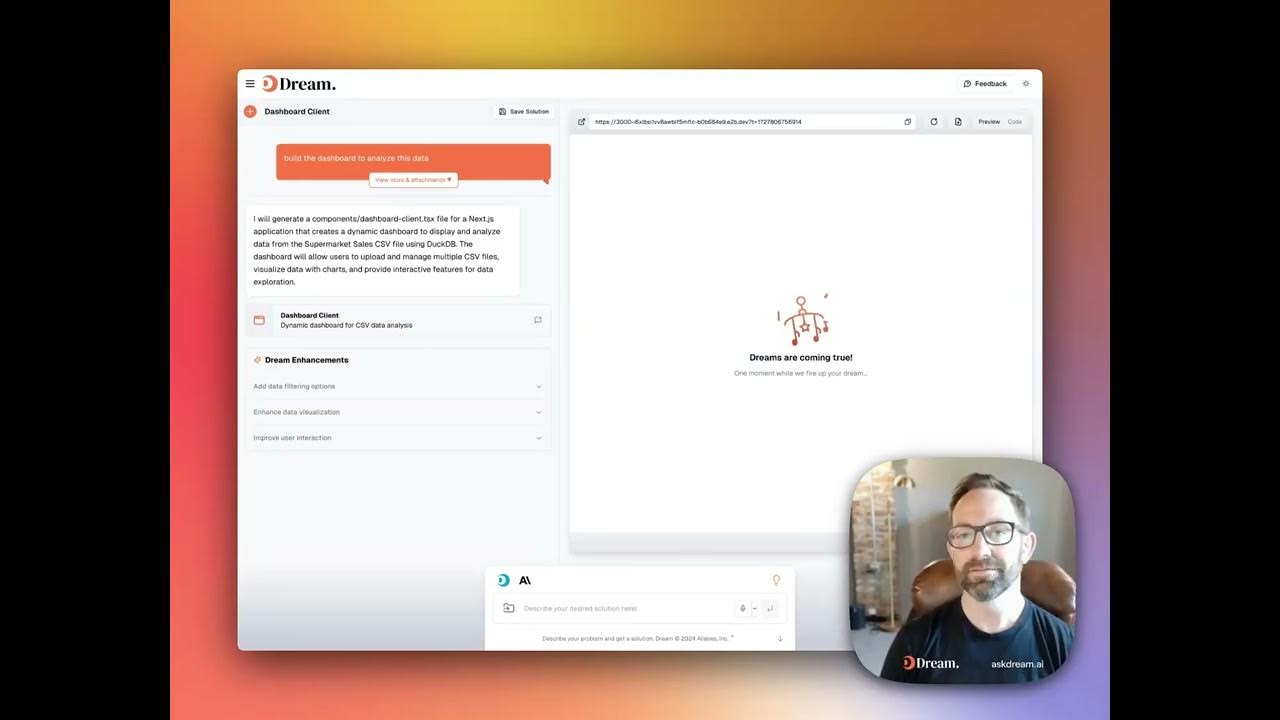 Introducing Dream Analytics using DuckDB to generate Reports | AskDream.ai | 14/99 - YouTube