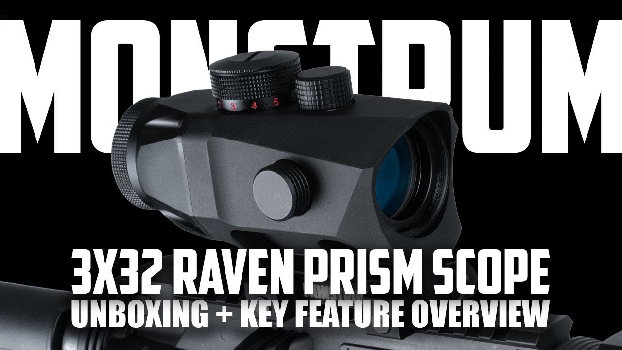 Monstrum P332 Raven Ultra Compact 3X Prism Scope - YouTube