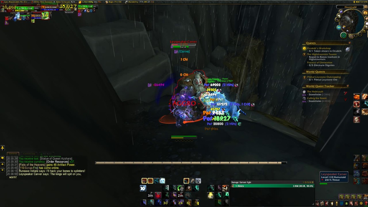 World Quest Primal Leystone Outcropping - YouTube