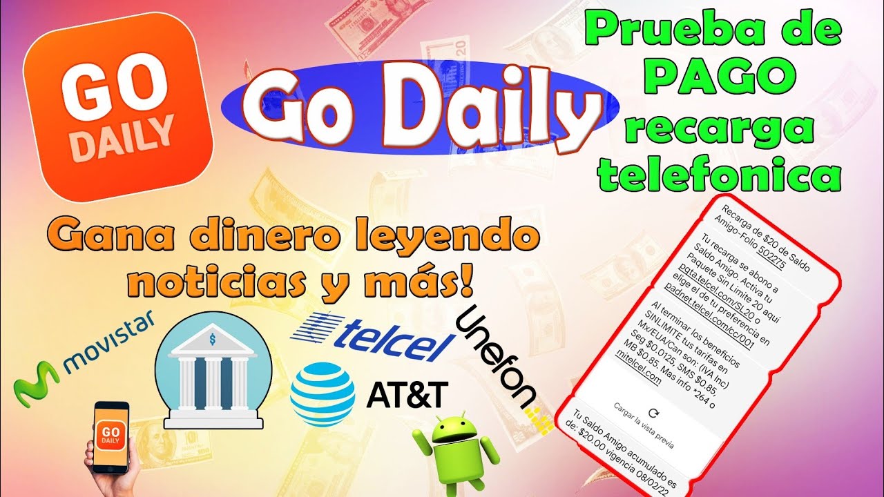 "Go Daily" app para Ganar Dinero, Proceso de Retiro (Comprobante de ...