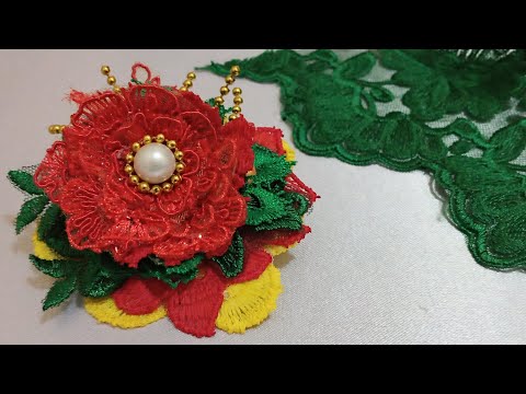 CARA MEMBUAT BROS CANTIK DARI bahan BROKAT /DIY BROS BROKAT