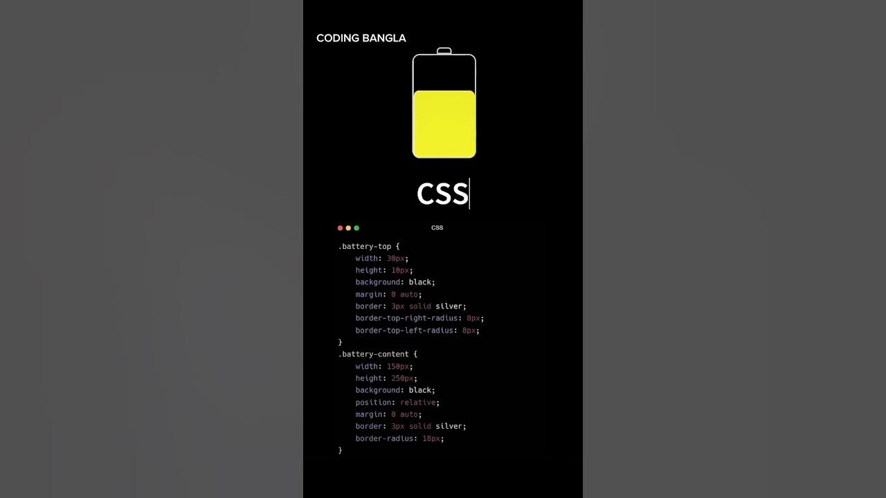 Charging Animation With Html And Css Coding Webdevelopement