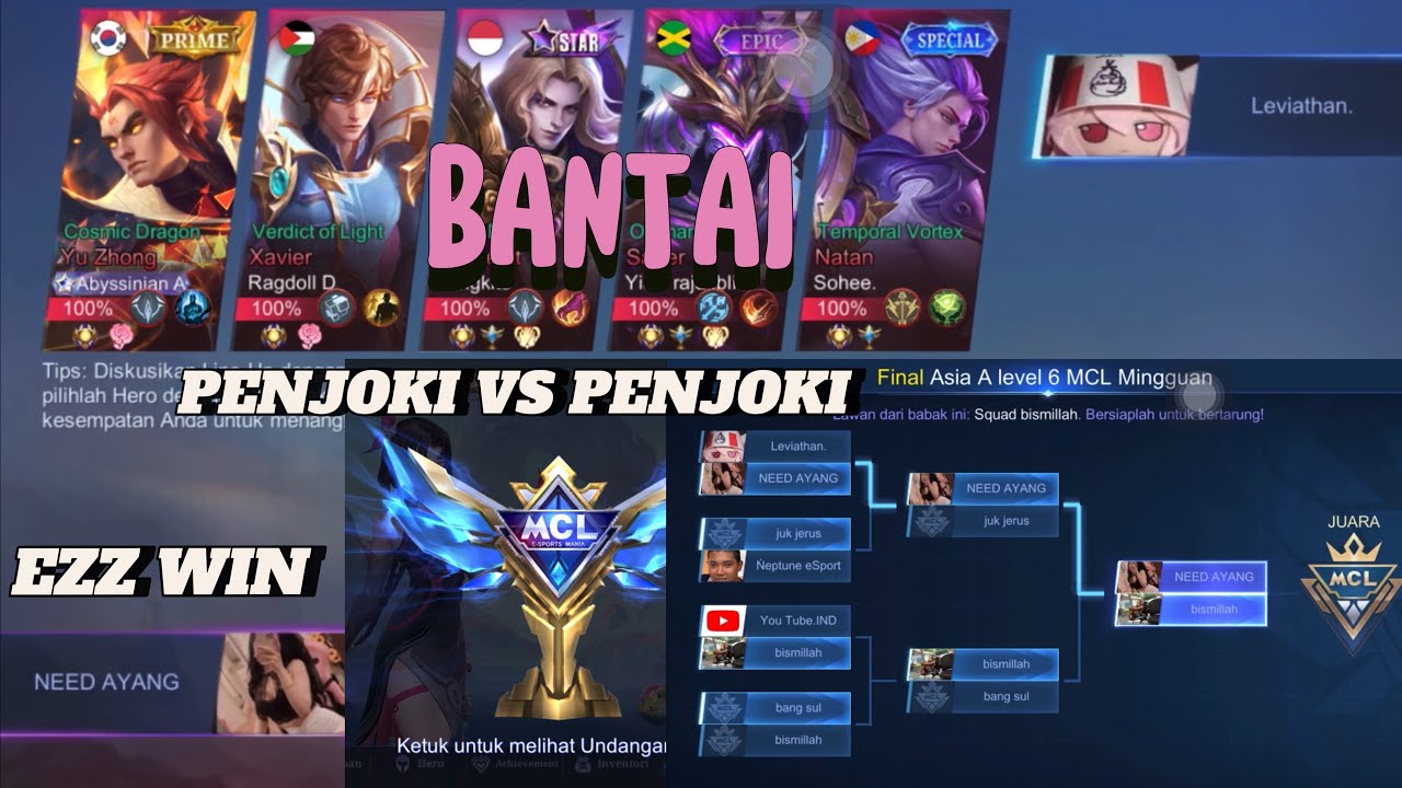MCL NABRAK PENJOKI FULL MATCH - Mobile Legends - YouTube