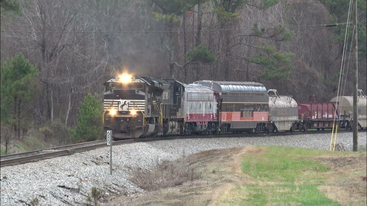 NS 154 at Waco, GA with NS SD70ACe 1018 Leading with an ACWR E9 and "Summit View" Dome Car 12/11 ...