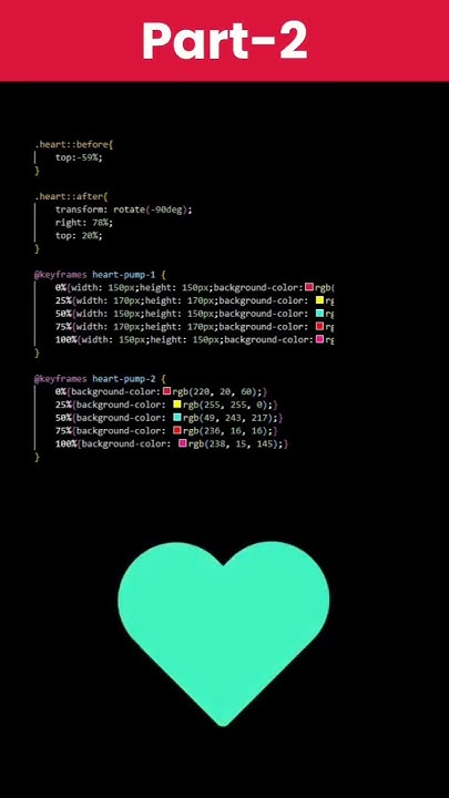 Pumping Heart Shape in HTML CSS | Heart Shape Box in HTML CSS | Heart Shape in CSS | CSS ...