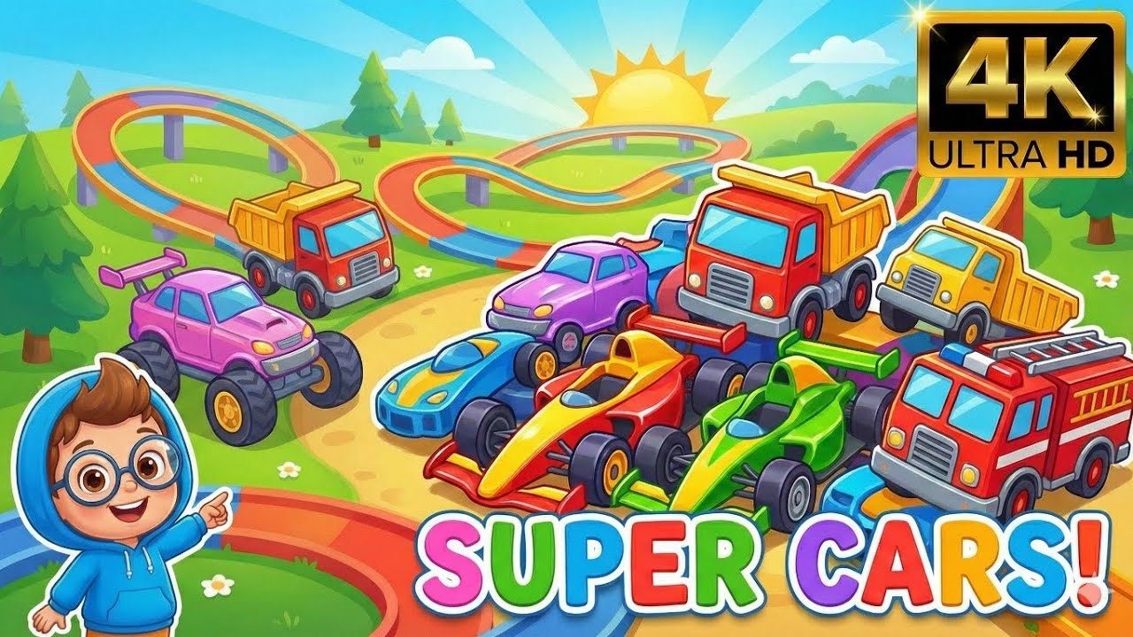 Cartoon Cars Singing & Racing 🚗🎵| Fun Kids Song Video💛🎶 | Animated Car ...