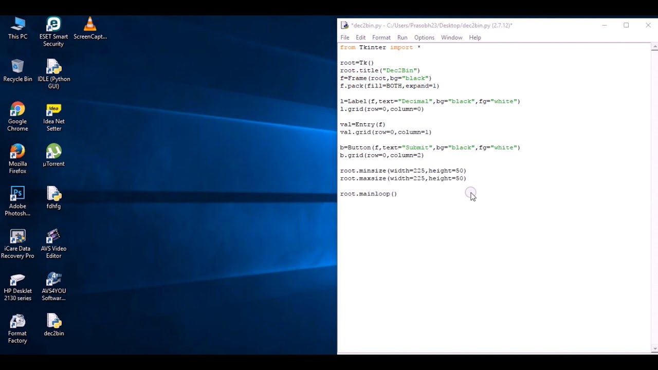 Simple Python Tkinter Application To Convert Decimal To Binary YouTube simple-python-tkinter-application-to-convert-decimal-to-binary-youtube