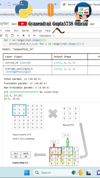 Tensorflow kernel, stride, padding, maxpooling, AveragePooling, Flatten ...