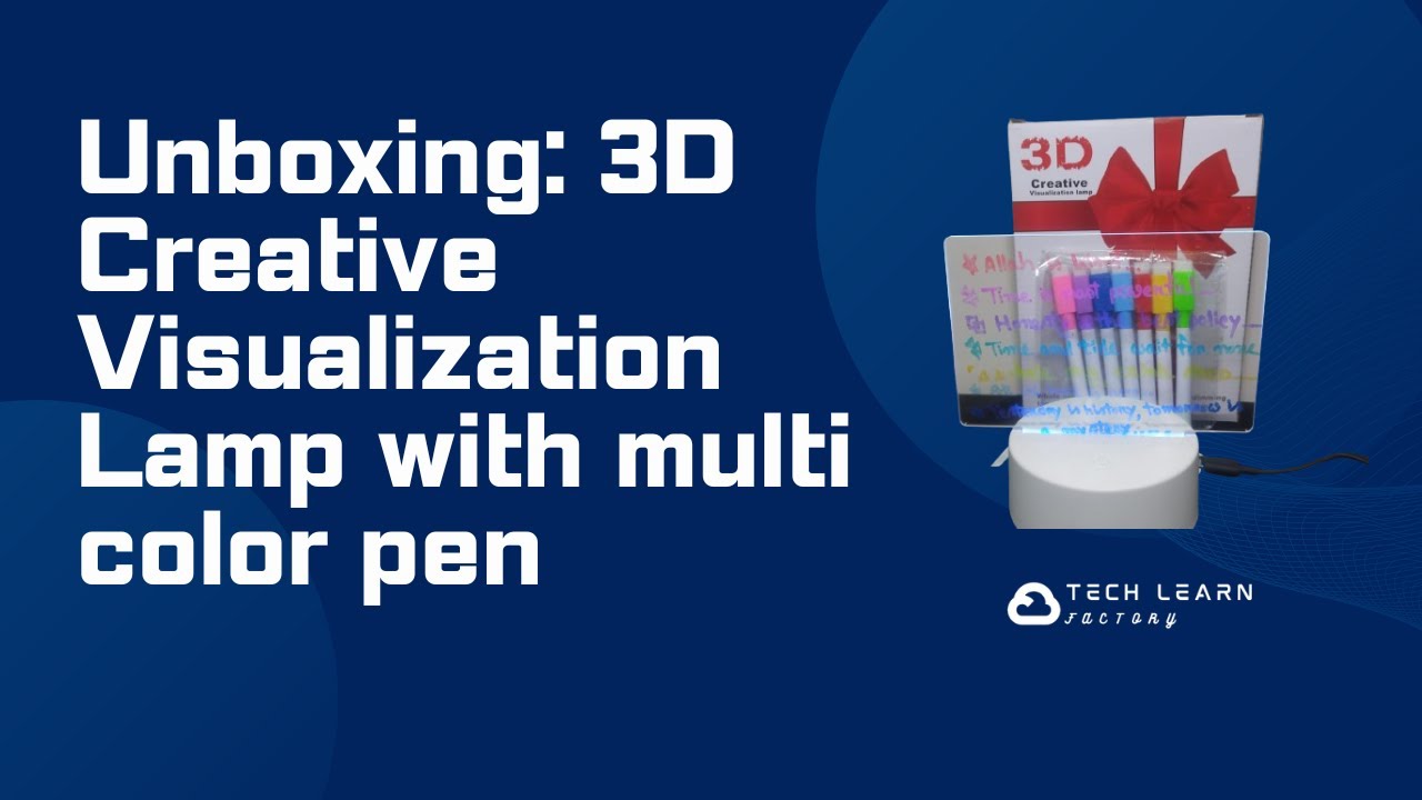 Unboxing: 3D Creative Visualization Lamp with multi color pen #3d lamp ...