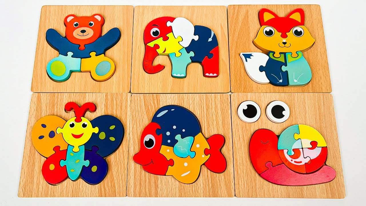 Best Learn Shapes with Animals Shape Matching Puzzle | Preschool ...