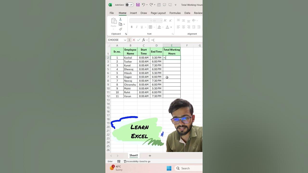 Excel Interview Question 😰‼️Learn Excel Functions in Hindi #excel #exceltricks #exceltips # ...
