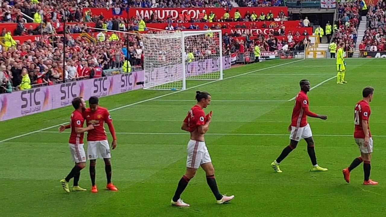 2016-17 EPL 6R ManUtd vs Leicester City 직관 (Juan Mata Goal) 2 - YouTube