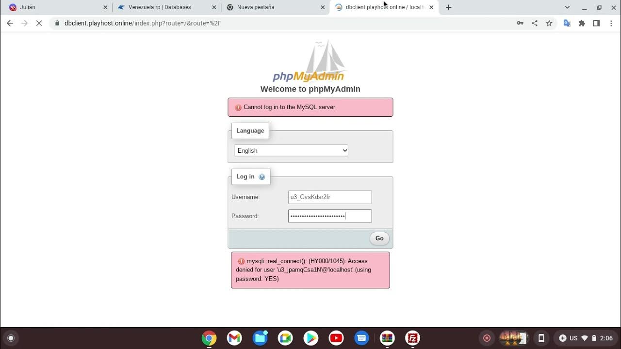 Como subir una gm MySQL al host y conectar la db sin errores - YouTube