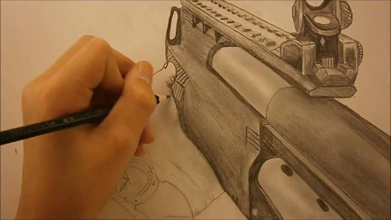 Black Ops 2 KSG Speed Drawing ( MUST WATCH ) - YouTube