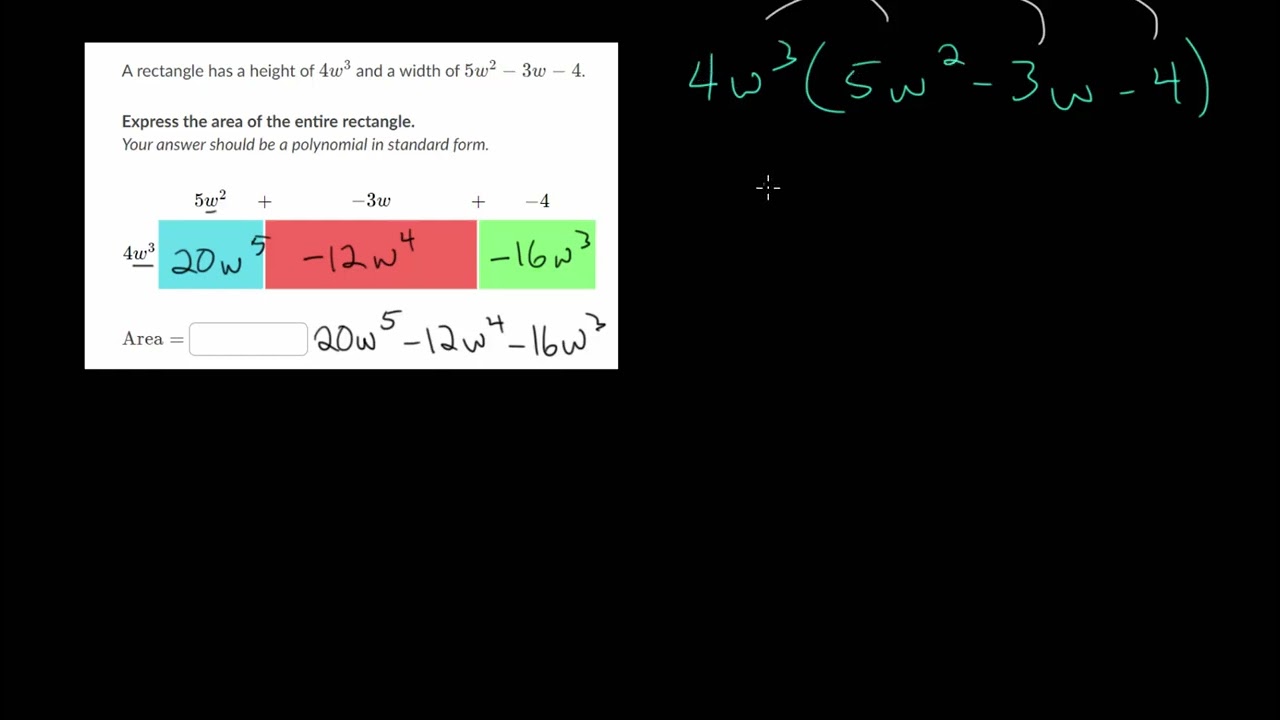 Multiply Monomials By Polynomials Area Model Practice YouTube Multiply Monomials By Polynomials Area Model Practice YouTube