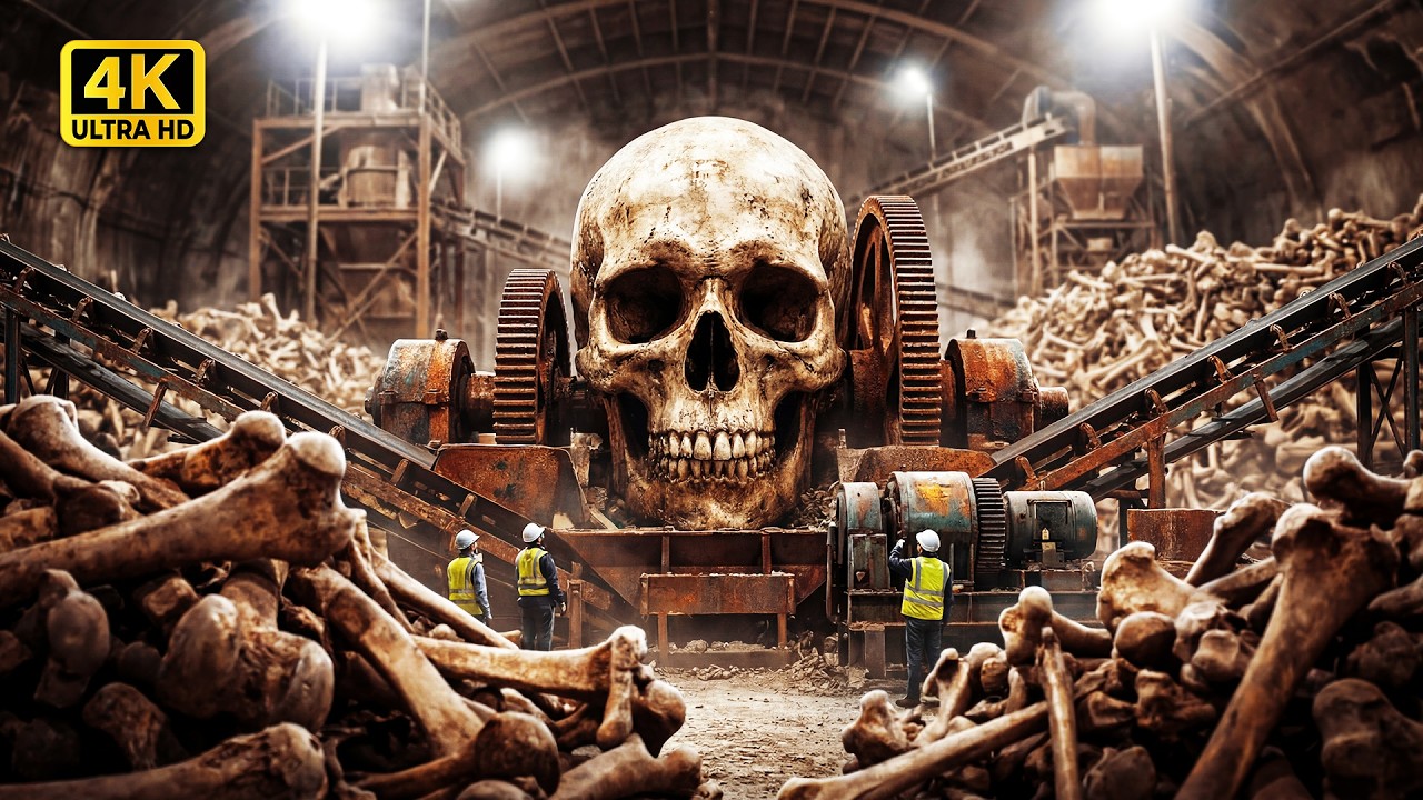 Inside a factory that recycles animal bones from millions of skeletons ...