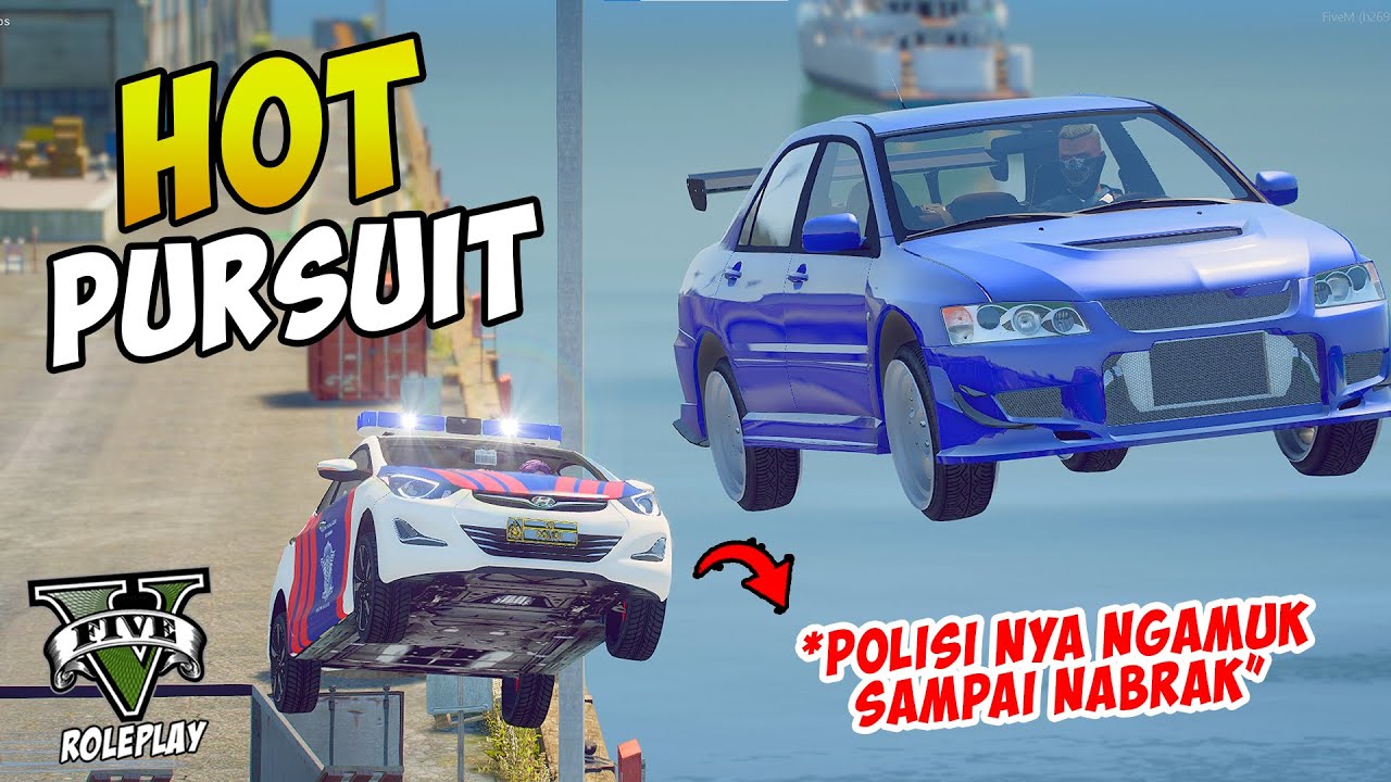 HOT PURSUIT EVO BLUE !! POLISI REOG INI DIAJAK MONTAGE SAAT PURSUIT 😱😱 MENGGERIKAN | GTA V ...