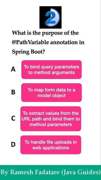 Spring Boot Quiz 18 What Is The Purpose Of Pathvariable Annotation Springboot Quiz Youtube
