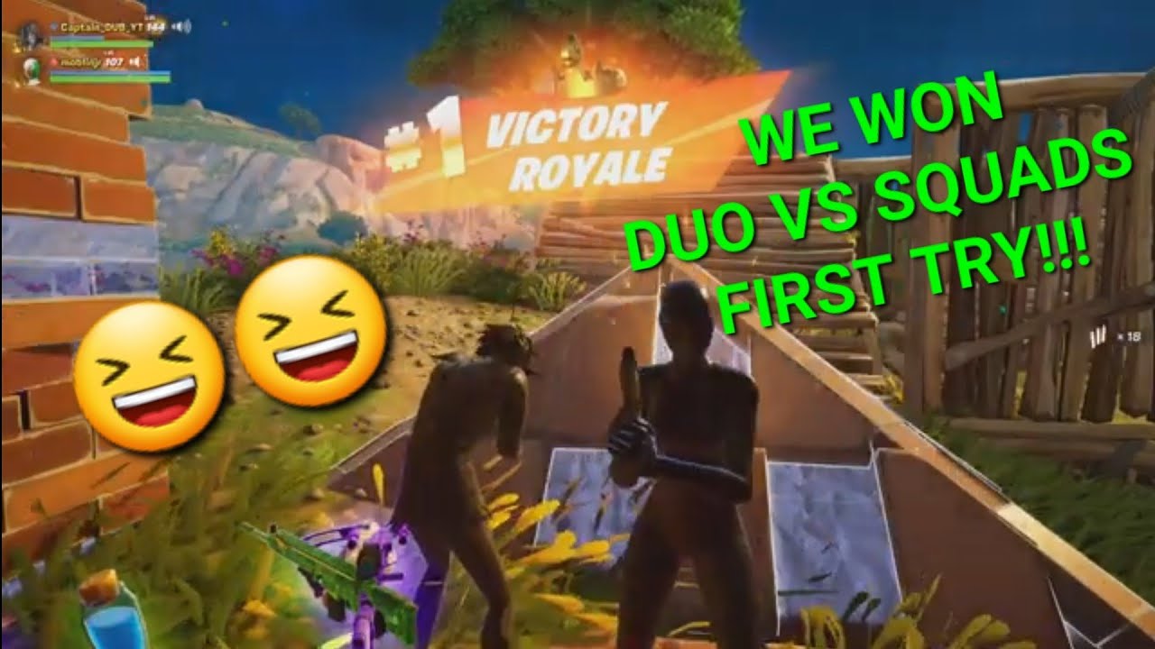 DUO VS SQUADS DUB FIRST TRY! 😆😆💪💪🏆🏆 - YouTube