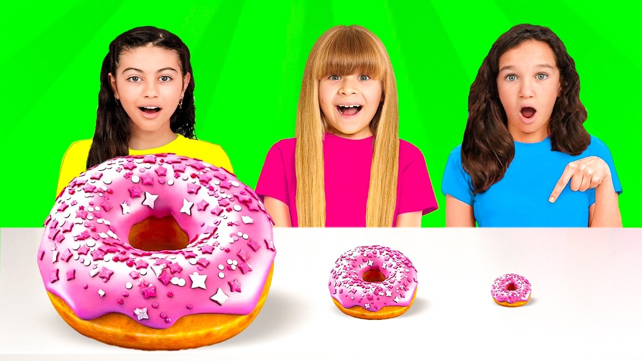 GIANT vs. TINY FOOD CHALLENGE | BIG VS MEDIUM VS SMALL with DIANA - YouTube