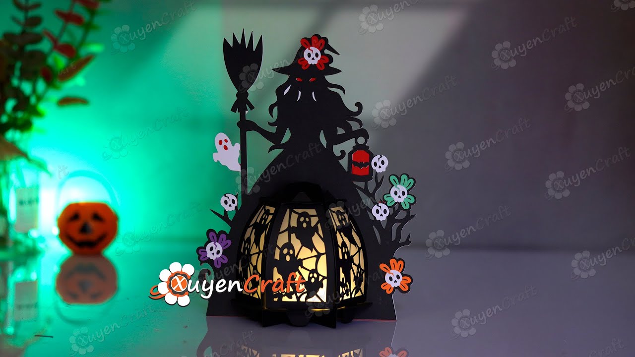 Assembly Instructions – DIY Witch with broom Lantern | Halloween Paper ...