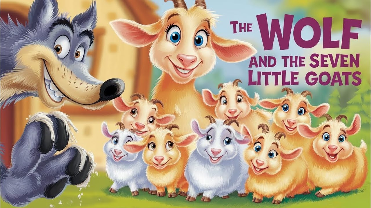 📚The Wolf and the Seven Little Goats Story || Kids Learning & Moral ...
