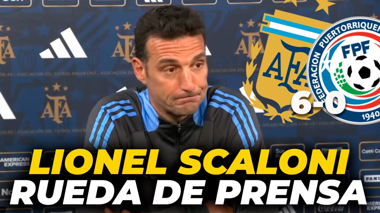 LIONEL SCALONI, RUEDA DE PRENSA completa tras el ARGENTINA 6 - PUERTO ...