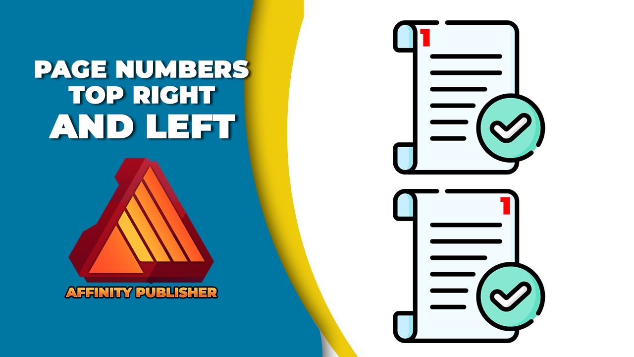 How to add page numbers to the top right and left in affinity publisher ...