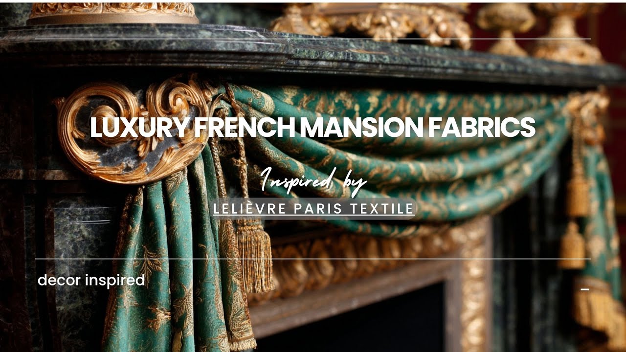 Luxury French Mansion Fabrics Inspired by Lelièvre Paris Textiles - YouTube